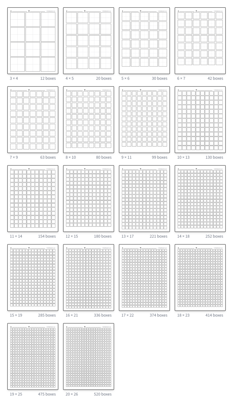 188 Printable Chinese Writing Grids - Practice Paper PDF Download