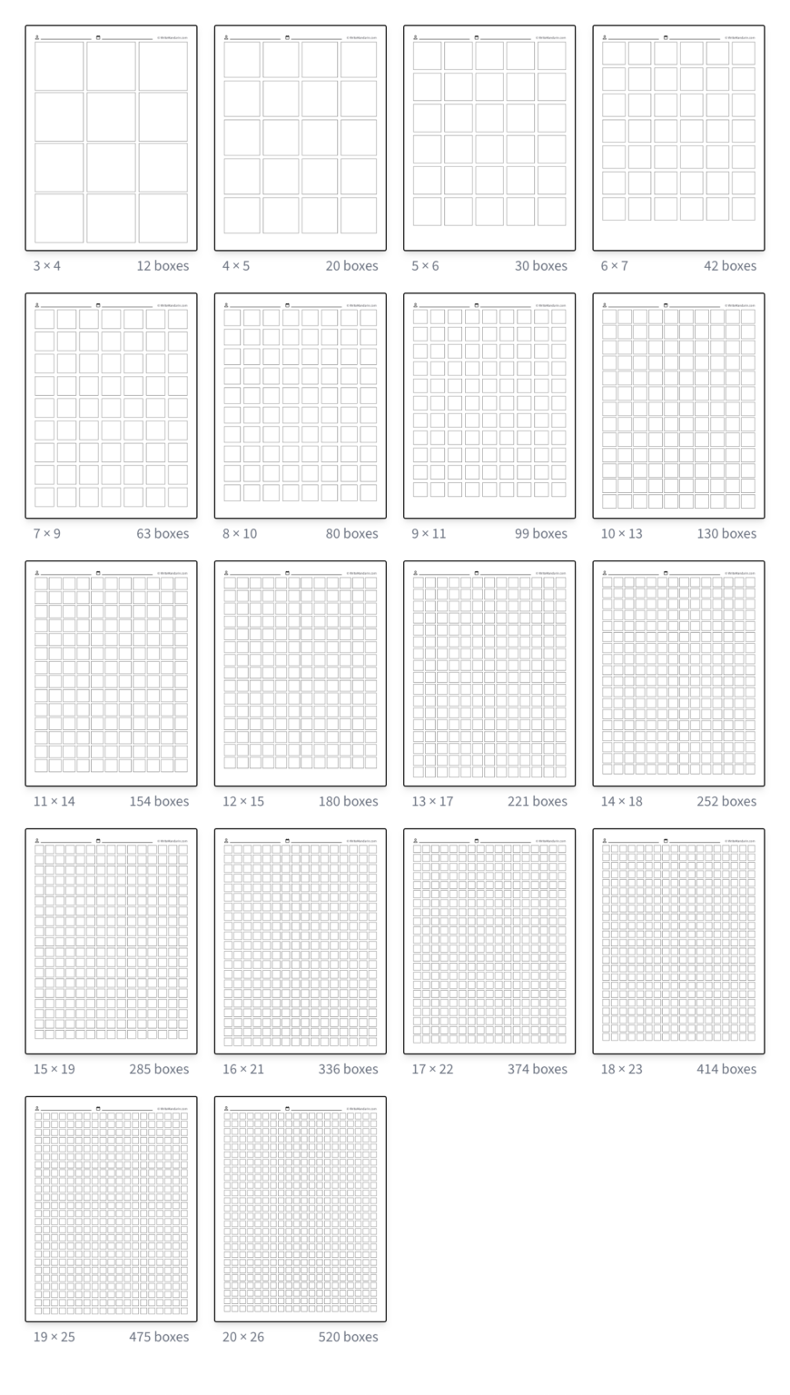 188 Printable Chinese Character Practice Writing Grids - WriteMandarin